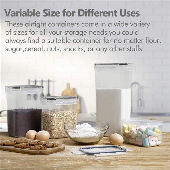 Kitchen | Airtight Food Storage Containers With Lids 8 Pcs Plastic ...